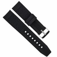 China 22mm Mens Rubber Watch Bands Breathable SGS ROHS passed for sale