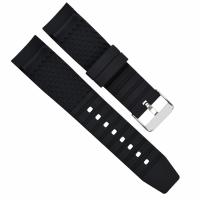 China 22mm Mens Rubber Watch Bands Breathable SGS ROHS passed for sale