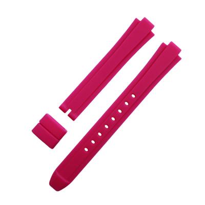 China SHX Silicone Rubber Watch Strap Bands 15x8mm Narrow Watch Strap for sale