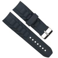 China Unbreakable 24mm Curved Lug Watch Strap printed LOGO for sale