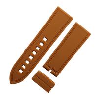 China Simulate Stitching Men'S Silicone Watch Bands 26mm With Pattern for sale