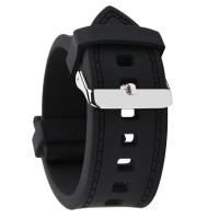China Simulate Stitching Men'S Silicone Watch Bands 26mm With Pattern for sale