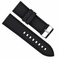 China Simulate Stitching Men'S Silicone Watch Bands 26mm With Pattern for sale