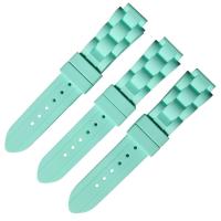China Morden 22x16mm Wrist Watch Rubber Strap Tire Grain Design for sale