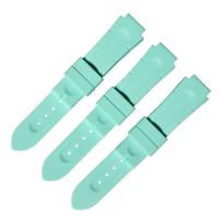 China Morden 22x16mm Wrist Watch Rubber Strap Tire Grain Design for sale