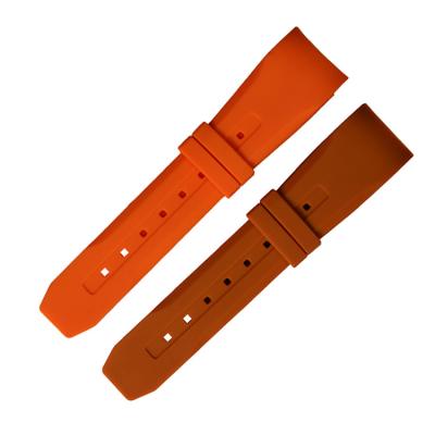 China ODM Replacement Silicone Rubber Watch Band Curved Watch Strap For Men And Women for sale