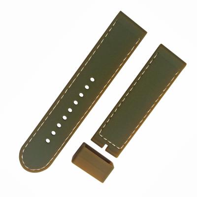 China 22mm Mens Rubber Watch Bands , SGS Soft Silicone Watch Strap for sale