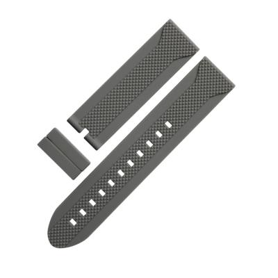 China Tough Silicone Rubber Watch Band Custom Pattern Watch Strap For Unisex for sale