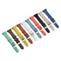 China OEM Genuine Leather Watch Strap , 22mm Leather Watch Band Custom Shape for sale