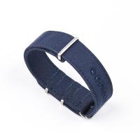 China NATO Style Canvas Strap Watch Band 26mm One Piece With Thread Holes for sale