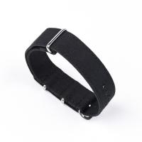 China NATO Style Canvas Strap Watch Band 26mm One Piece With Thread Holes for sale