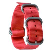 China Solid Color Zulu Nylon Watch Band 26mm 304 Stainless Steel Buckle for sale