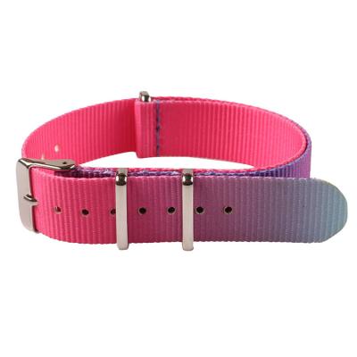 China 18mm Nylon Fabric Strap , Ombre Women Watch Band for sale