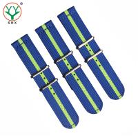 China Two Layer Nato Nylon Strap Watch Bands 24mm Double Color for sale
