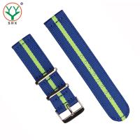 China Two Layer Nato Nylon Strap Watch Bands 24mm Double Color for sale