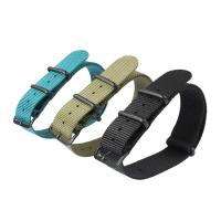 China 24mm Nylon Velcro Watch Straps With Plating Hardwares for sale