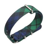 China Tartan Print Nylon Strap Watch Bands 22mm Stylish Pattern for sale