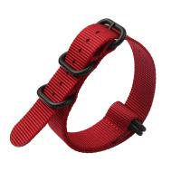 China 16mm Nylon Strap Watch Bands , OEM Wrist Watch Belt Pure Color for sale