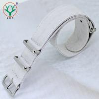 China SS304 Custom Canvas Watch Straps , Snowy White 20mm Canvas Watch Band for sale