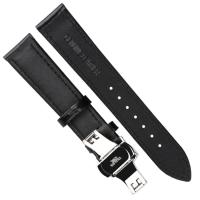 China CE Passed Leather Watch Strap Bands , 20mm Watch Strap With Butterfly Buckle for sale
