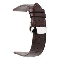 China Gentlemen Classic Leather Watch Straps With Folding Buckle for sale