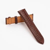 China Soft Crocodile Leather Watch Strap Bands With Folding Clasp for sale