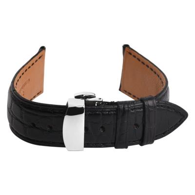 China Crocodile Wrist Watch Leather Strap 18 20 22 24mm Custom Logo for sale