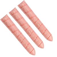 China Youth Pink 24mm Leather Watch Strap Bands ROHS Certificate for sale
