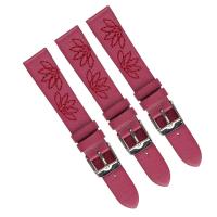 China Retro Women Leather Watch Strap , 24mm Embroidered Watch Band for sale