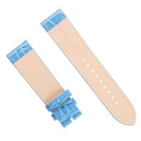 China 16mm Leather Watch Strap Bands , Light Blue Crocodile Watch Band for sale