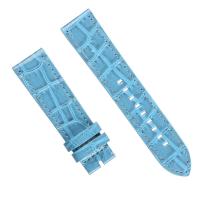 China 16mm Leather Watch Strap Bands , Light Blue Crocodile Watch Band for sale