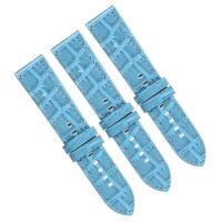 China 16mm Leather Watch Strap Bands , Light Blue Crocodile Watch Band for sale