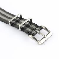 China Seatbelt Nylon Velcro Watch Band , 18mm Striped Nylon Watch Band for sale