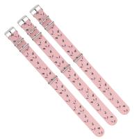 China Floral Prints 18mm Nylon Strap Watch Bands Pink Color For Lady Watch for sale