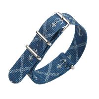 China ROHS  Navy Blue Watch Strap , 24mm Wide Nylon Watch Bands for sale