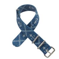 China ROHS  Navy Blue Watch Strap , 24mm Wide Nylon Watch Bands for sale