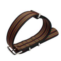 China 26mm Stripe Nylon Strap Watch Bands Colorful Polished Buckle for sale