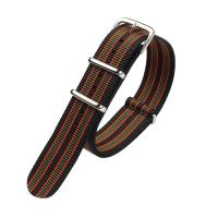 China 26mm Stripe Nylon Strap Watch Bands Colorful Polished Buckle for sale