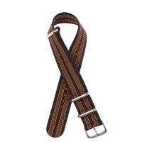 China 26mm Stripe Nylon Strap Watch Bands Colorful Polished Buckle for sale