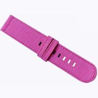 China 24mm Canvas Strap Watch Band , Cloth loops Rose Red Watch Band for sale
