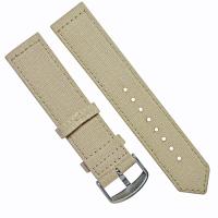 China 20mm Canvas Strap Watch Band , Two Pieces Wrist Band Strap With Buckle for sale