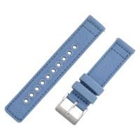 China SHX Denim Blue Canvas Watch Strap , Square End 18mm quick release watch band for sale