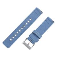 China SHX Denim Blue Canvas Watch Strap , Square End 18mm quick release watch band for sale