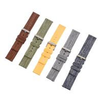 China Woven 22mm Canvas Strap Watch Band , Replacement Wrist Band Space Gray for sale