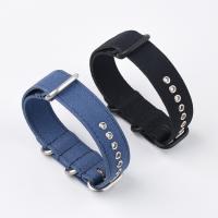 China Zulu Style Canvas Strap Watch Band With Metal Holes ROHS passed for sale