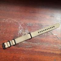 China Retro Quick Release Canvas Watch Strap , 2.4mm Thick Watch Band for sale