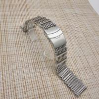 China Butterfly Buckle Stainless Steel Watch Band , 24mm Metal Watch Strap for sale