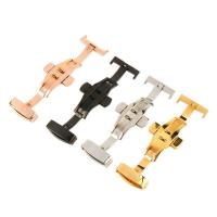 China Stainless Steel Deployment Buckle Clasp , Folding Butterfly Watch Clasp for sale