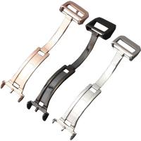 China ROHS Stainless Steel Watch Buckle , 20mm Leather Strap Butterfly Clasp for sale