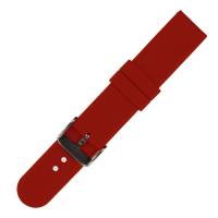 China 20mm TPU Watch Band , SHX Rubber Wrist Watch Straps Red Color for sale